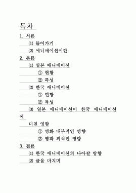 [일본 애니메이션] 일본애니메이션이 한국애니메이션에 미친 영향-1페이지