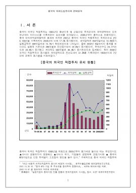 중국의 외자도입추이와 전략 분석-1페이지