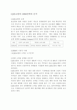 CJ홈쇼핑의 고객관계관리(CRM)-1페이지