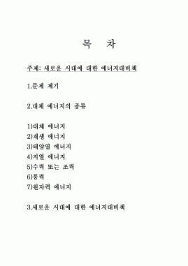 새로운 시대에 대한 에너지 대비책-1페이지