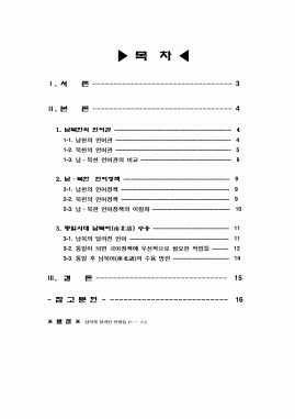 남북한 언어관과 통일시대 남북어(南北語) 수용에 대한 고찰-1페이지