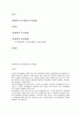 경제학의 사고방법과 분석방법(미시.거시.응용 경제학)-1페이지