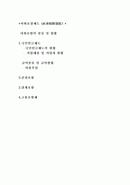  사회보험의 종류 및 현황-1페이지