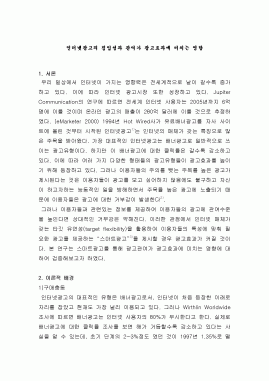 인터넷광고의 침입성과 관여가 광고효과에 미치는 영향-1페이지