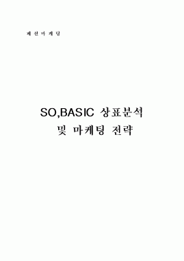 [패션마케팅] 패션브랜드분석-쏘베이직(SO,BASIC)-1페이지