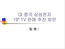 삼성전자 19인치 TV 중국판매 방안-1페이지