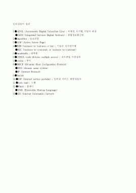 인터넷용어 정리(알파벳순)-1페이지