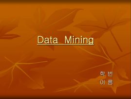 데이터 마이닝 (data mining)-1페이지
