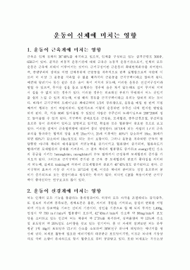 운동이 신체에 미치는 영향-1페이지