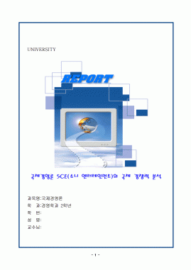 소니 엔터테인먼트의 국제 경쟁력-1페이지