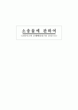 교통사고 손해배상청구 소송물-1페이지