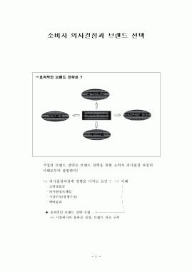 소비자 의사결정과 브랜드 선택-1페이지