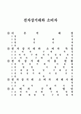 전자상거래의 특성과 소비자 피해 사례 및 그 대처법-1페이지