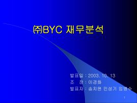 BYC와 쌍방울 재무분석-1페이지