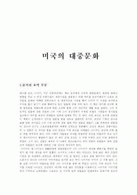 [사회과학] 미국의 대중문화-1페이지