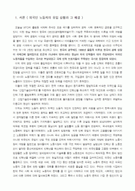 외국인 노동자 문제에 관한 고찰-1페이지