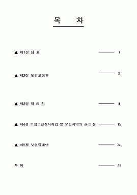 보험 모집에 대하여-1페이지