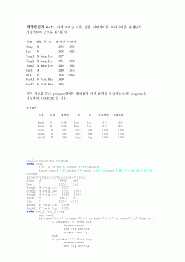 SAS 프로그램 짜기-1페이지