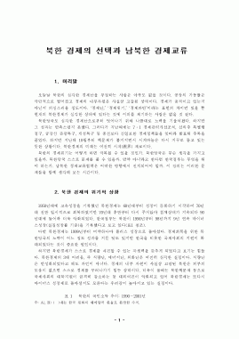 북한 경제의 선택과 남북한 경제교류-1페이지