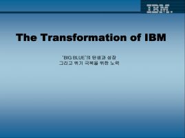 IBM 의 개혁과 위기 극복 방안-1페이지