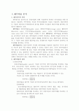 재무비율분석 재무비율 재무비율분석 국순당 재무분석 재무제표 인터파크-1페이지