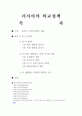 러시아의 외교정책-1페이지