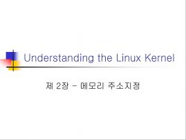 Understanding the Linux Kernel (제 2장 - 메모리 주소지정)-1페이지