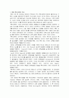 현대 특수 교육의 역사와 장애영역별 정의와 행동특성-1페이지