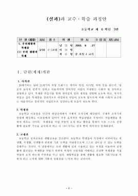 초등 6학년 실과 5 우리생활과 목제품 만들기 - 구상도 그리기 지도안-1페이지