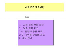 사송 관리 계획 (案)-1페이지