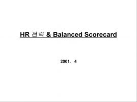 HR 전략 & Balanced Scorecard-비즈니스 전략과 HR 전략의 연계-1페이지