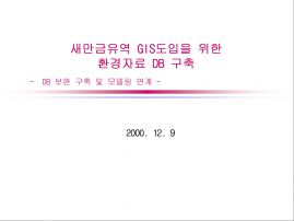 새만금유역 GIS도입을 위한 환경자료 DB 구축-1페이지