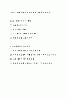 소련의 사회주의 붕괴 과정과 원인에 관한 보고서-1페이지