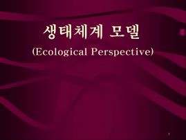 사회복지실천기술에서의 생태체계 이론-1페이지