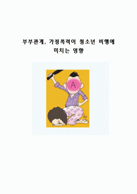 [사회과학] 부부관계, 가정폭력이 청소년 비행에 미치는 영향-1페이지