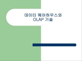 데이터 웨어하우스와 OLAP 기술-1페이지