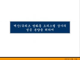 오피스텔 상가의 성공적 분양을 위한 전략적 계획 수립-1페이지