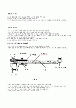 버니어캘리퍼와 마이크로미터의 사용 예비 레포트-1페이지