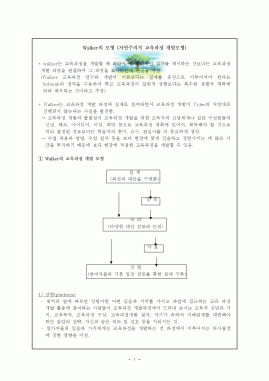 Walker의 모형 - 자연주의적 교육과정 개발모형-1페이지