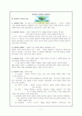 사회화의 개념과 목표, 사회화 이론과 사회화 기관-1페이지