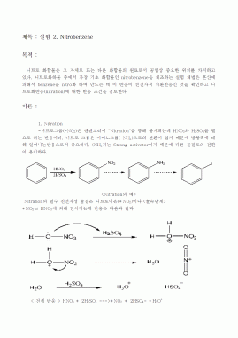 유기화학 합성 실험  니트로벤젠(Nitrobenzene)-1페이지