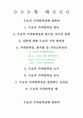 수요의 가격탄력성에 대하여-1페이지