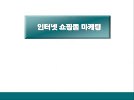 인터넷 쇼핑몰 마케팅-1페이지