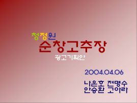 청정원 순창고추장 광고기획-1페이지