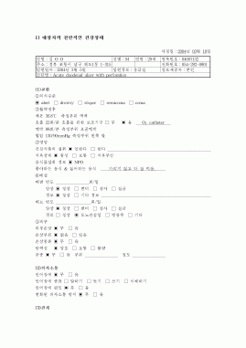 대상자의 전반적인 건강상태 사정-1페이지