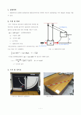 운동량 보존법칙과 탄동진자-1페이지