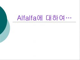 알팔파(Alfalfa)에 대하여-1페이지