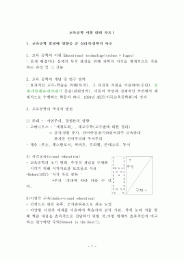 교육공학 시험 대비 자료-1페이지