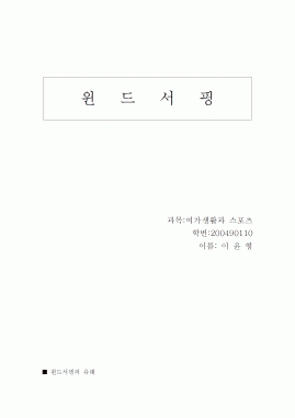 윈드서핑의 조사-1페이지