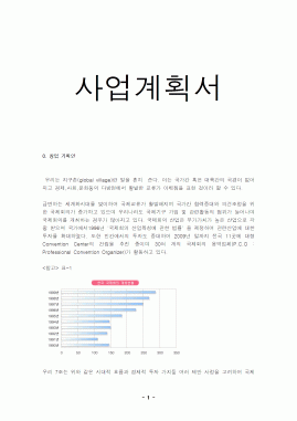 사업계획서-컨벤션(국제회의) 전문대행업체-1페이지